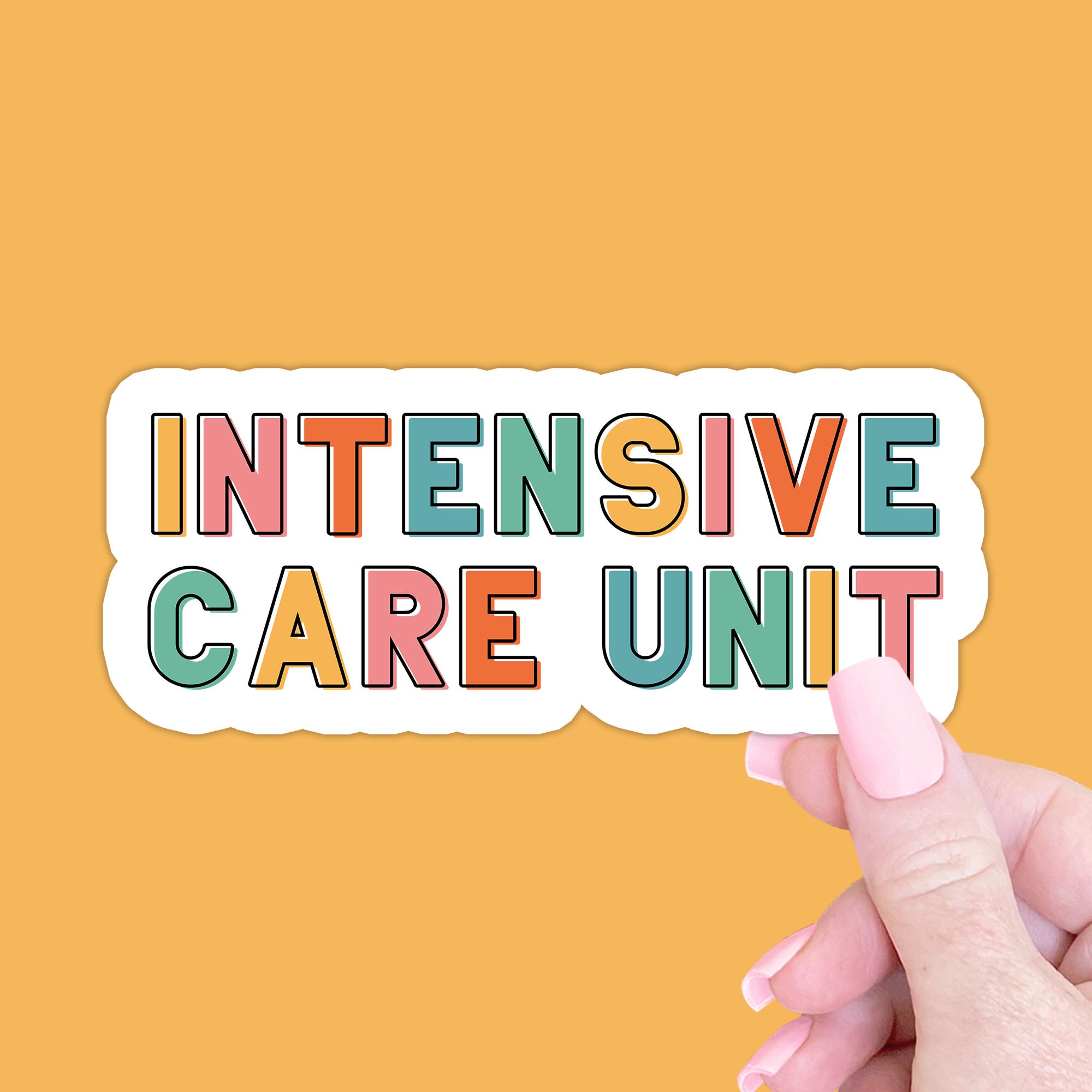 Intensive Care Unit Sticker Gift, ICU Nurse Laptop Sticker Gift, ICU ...