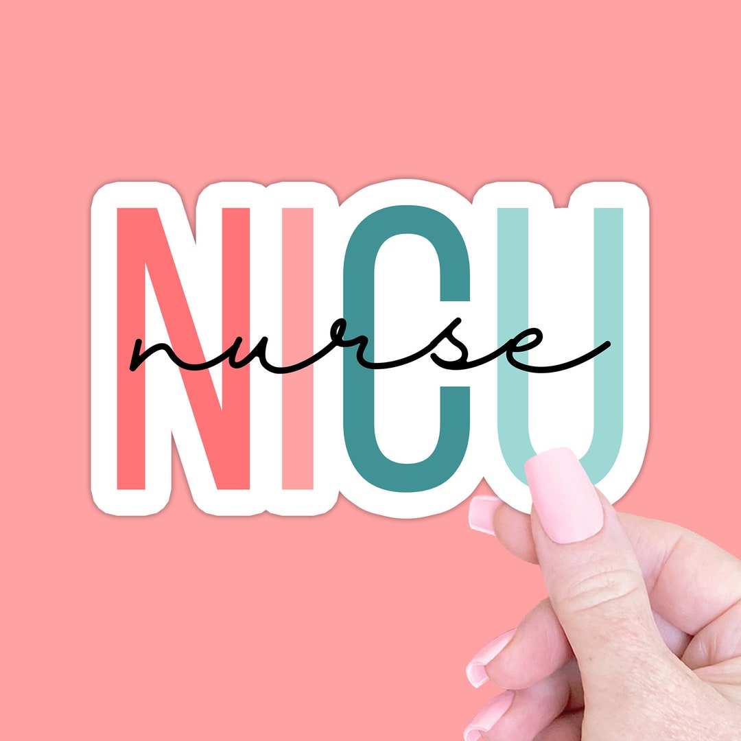 NICU Nurse Sticker Gift, NICU Nurse Squad Laptop Water Bottle Sticker ...