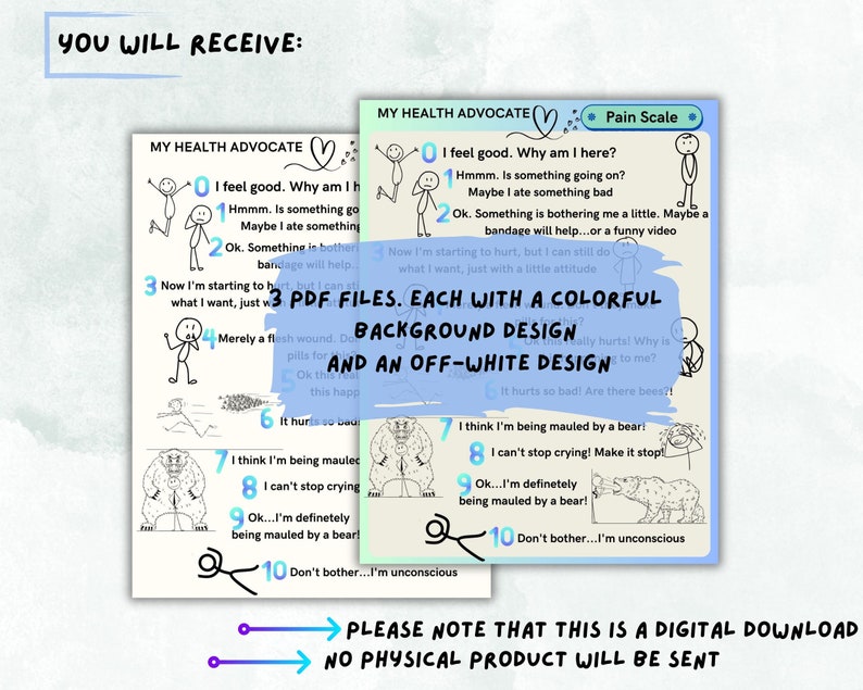 Realistic Pain Scale - Etsy