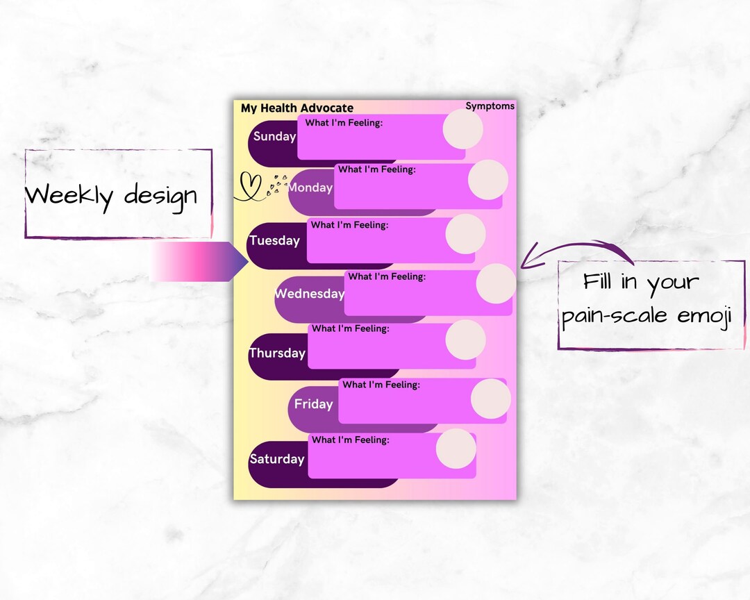 Health and Symptom Tracker, My Health Advocate - Etsy
