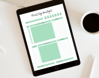 Digital Budget Template - Etsy