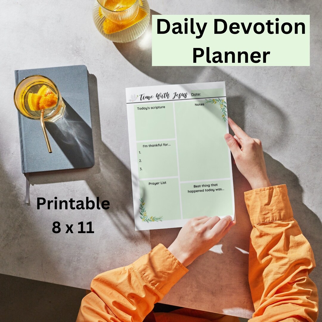 Daily Devotion Planner, DIGITAL DOWNLOAD Planner for Daily Devotions ...