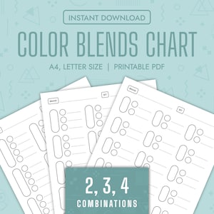 Color Blends Chart Color Combinations Chart Printable Color Blend ...