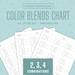 Color Blends Chart Color Combinations Chart Printable Color Blend ...