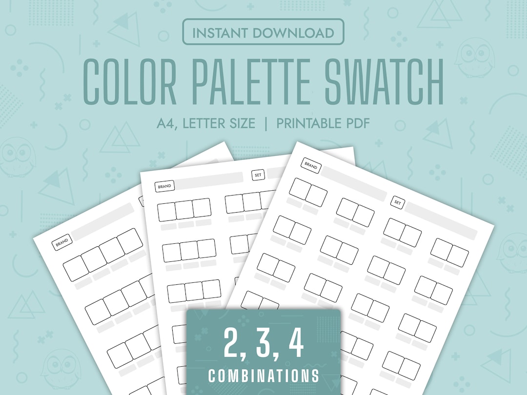 Color Palette Swatch Chart Blank Color Palette Swatch Sheet Color ...