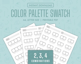 Color Palette Swatch Chart Blank Color Palette Swatch Sheet Color ...