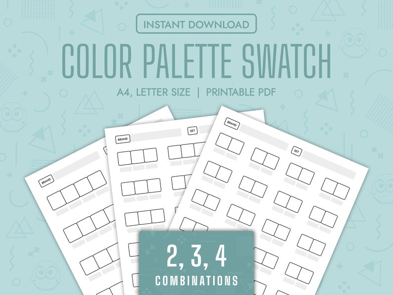 Color Palette Swatch Chart Blank Color Palette Swatch Sheet Color ...