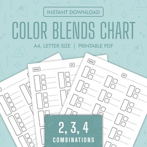 Color Blends Chart Color Combinations Chart Printable Color Blend ...