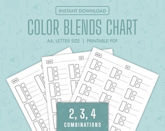 Color Blends Chart Color Combinations Chart Printable Color Blend ...