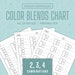 Color Blends Chart Color Combinations Chart Printable Color Blend ...