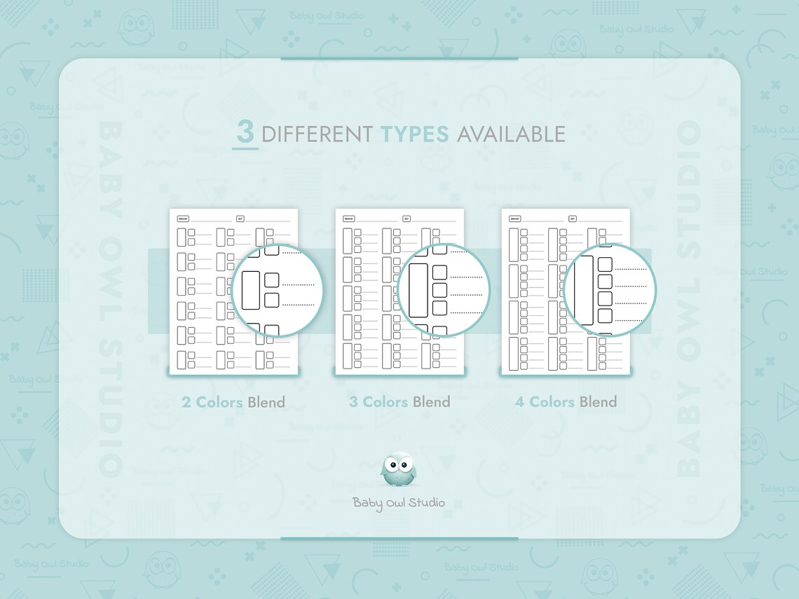 Color Blends Chart Color Combinations Chart Printable Color Blend ...