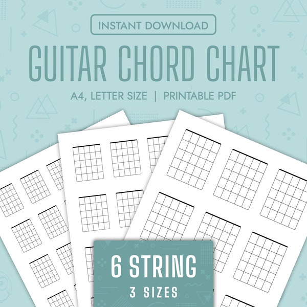 Guitar Chord Chart - Etsy