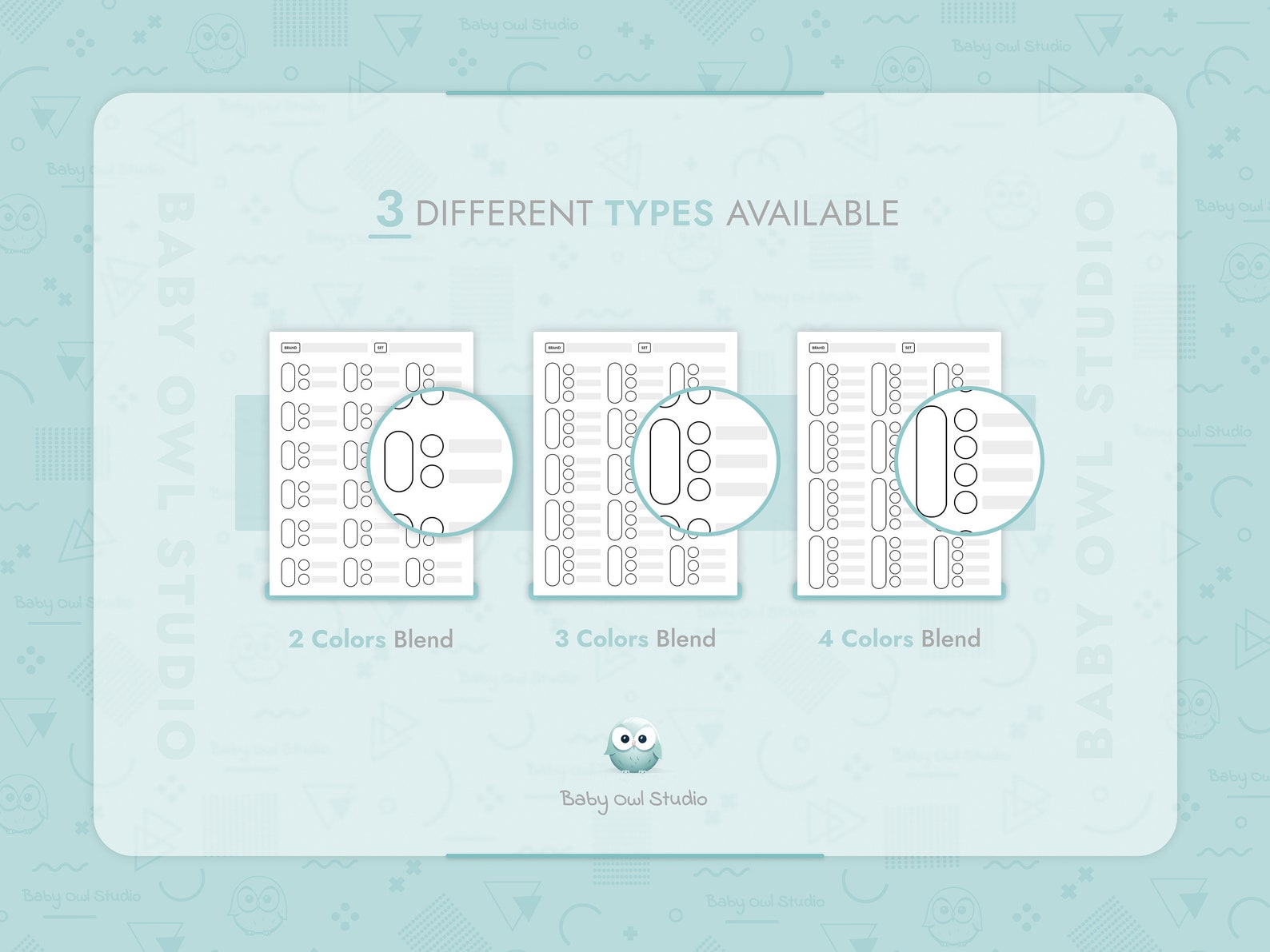 Color Blends Chart Color Combinations Chart Printable Color Blend ...
