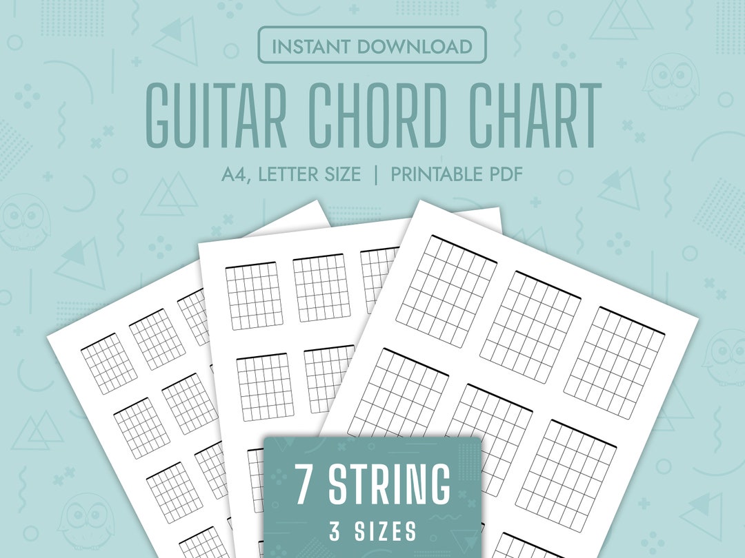 Guitar Chord Chart Blank 7 String Guitar Chord Chart Printable Guitar ...