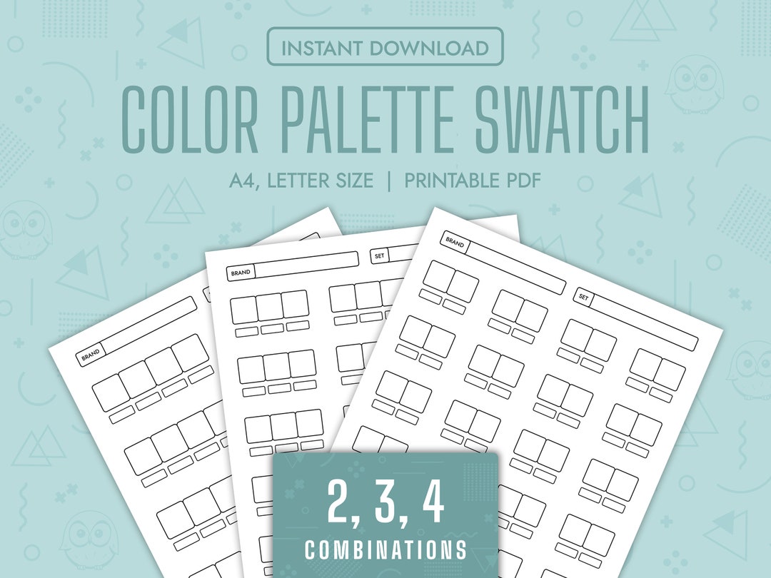 Color Palette Swatch Chart Blank Color Palette Swatch Sheet Color ...