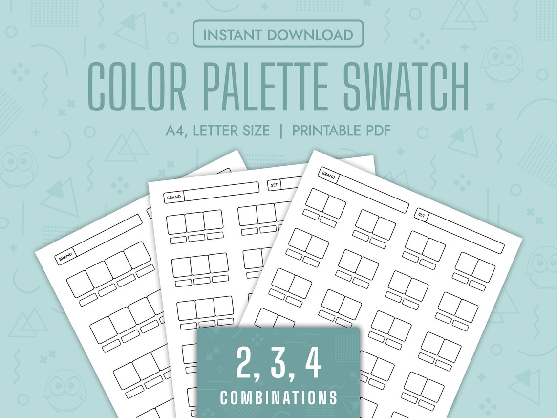 Color Palette Swatch Chart Blank Color Palette Swatch Sheet Color ...