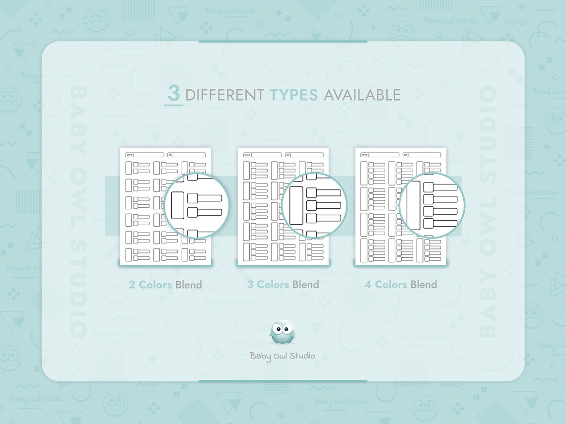 Color Blends Chart Color Combinations Chart Printable Color Blend ...