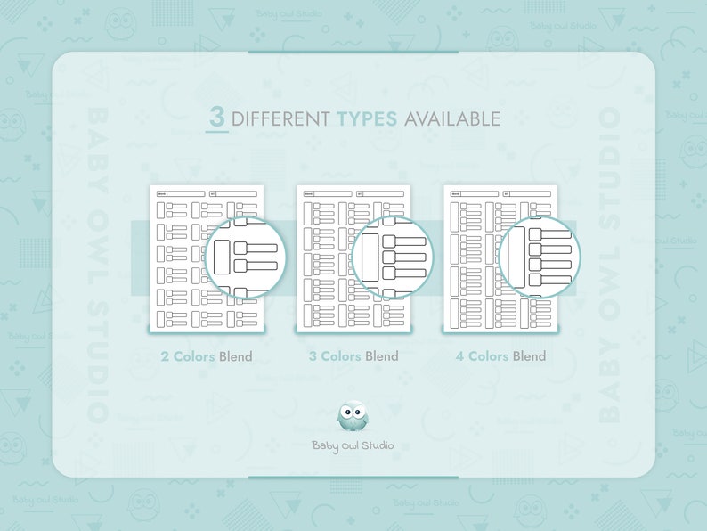 Color Blends Chart Color Combinations Chart Printable Color Blend ...