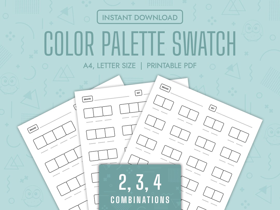 Color Palette Swatch Chart Blank Color Palette Swatch Sheet Color ...
