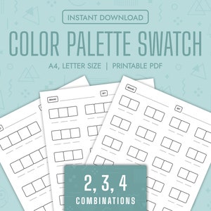 Color Palette Swatch Chart Blank Color Palette Swatch Sheet Color ...