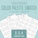 Color Palette Swatch Chart Blank Color Palette Swatch Sheet Color ...