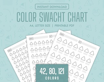 2 Color Blends Combination Chart Sheet Printable PDF Download - Etsy