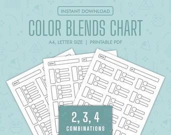 Color Blends Chart Color Combinations Chart Printable Color Blend ...