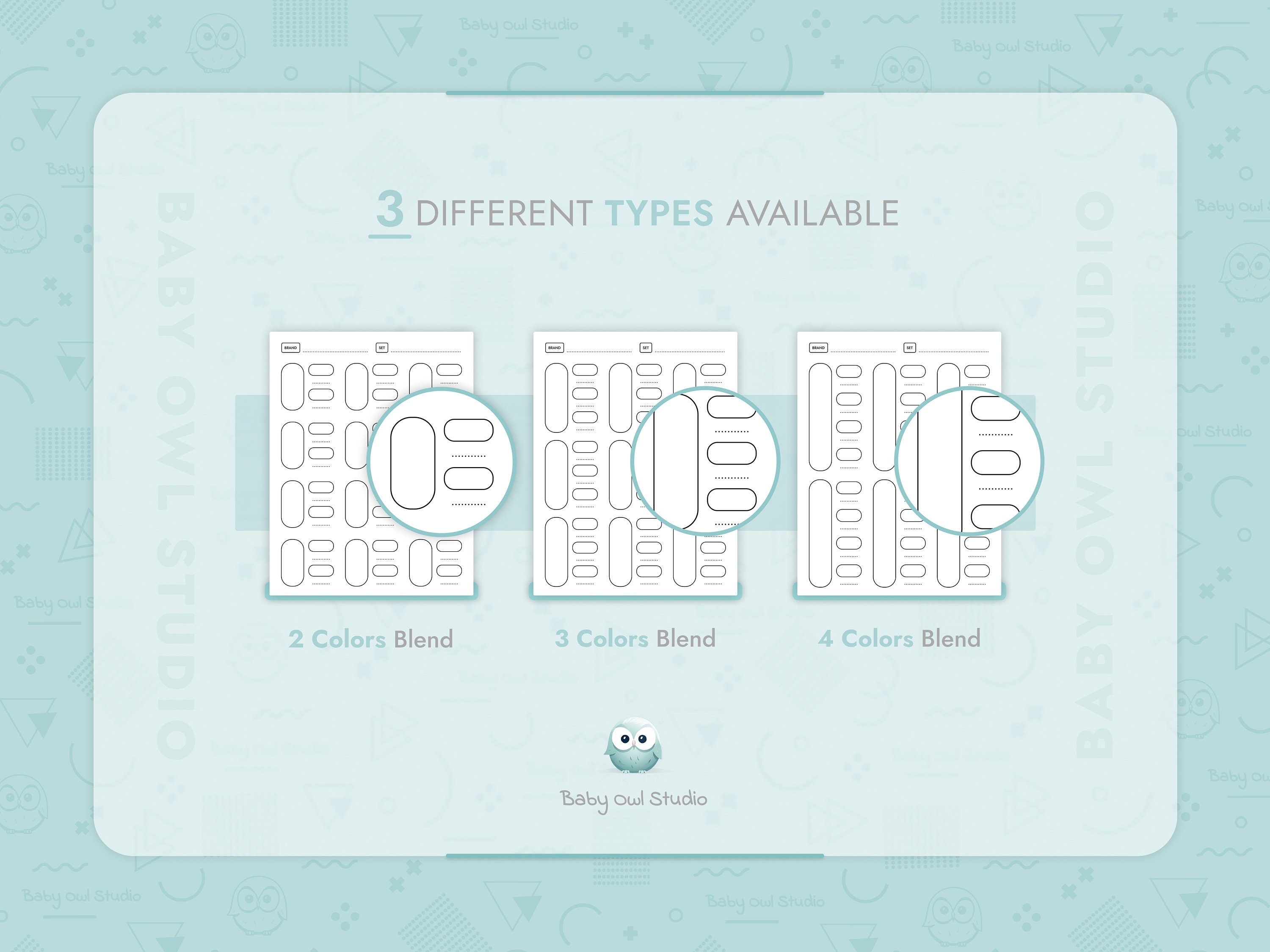 Color Blends Chart Color Combinations Chart Printable Color Blend ...