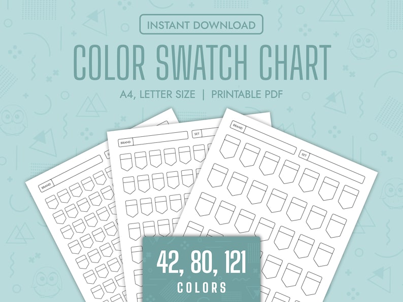 Color Swatch Chart Blank Color Chart Printable Color Swatch Template ...