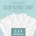 Color Blends Chart Color Combinations Chart Printable Color Blend ...