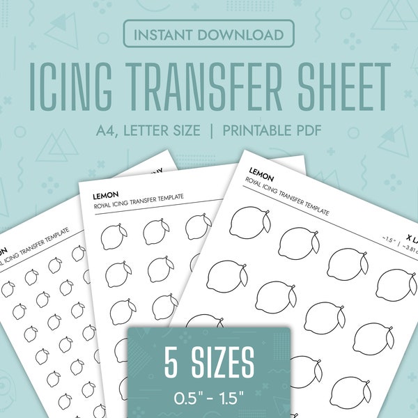 Royal Icing Transfer Pdf - Etsy