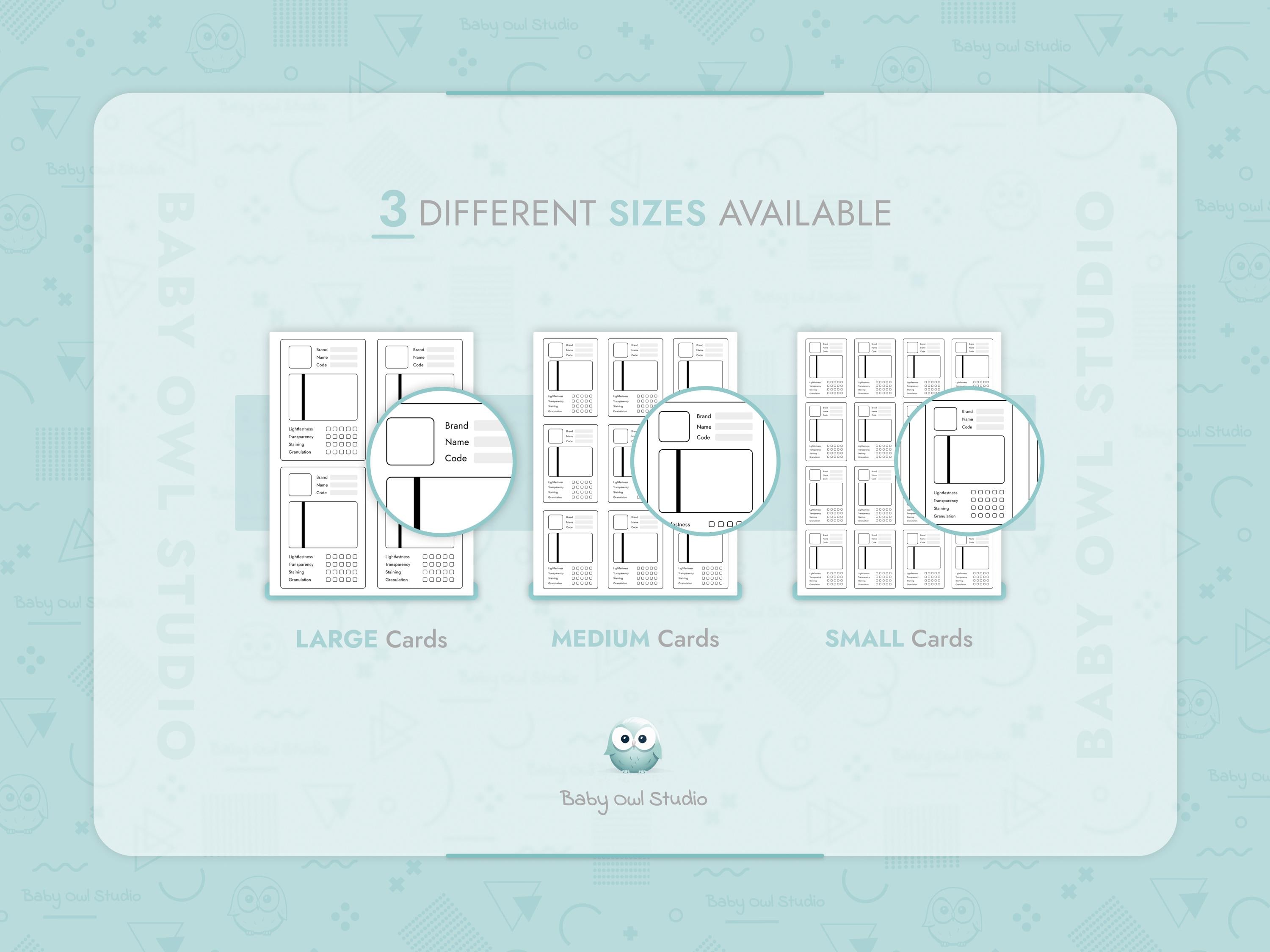 Color Swatch Cards Blank Color Cards Printable Watercolor Swatch ...