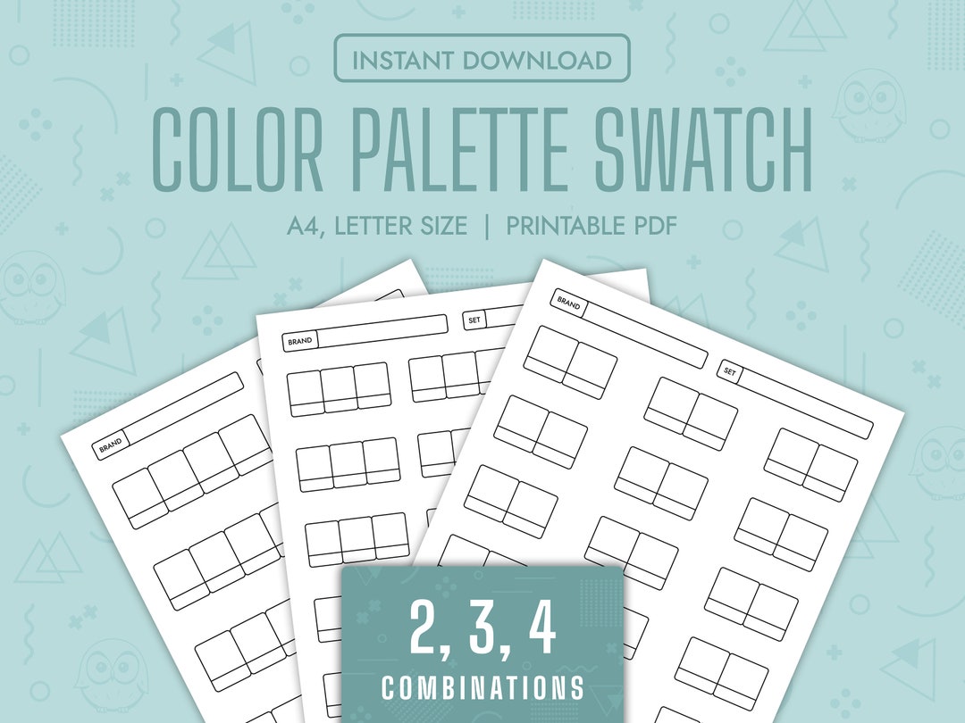 Color Palette Swatch Chart Blank Color Palette Swatch Sheet Color Combinations Template