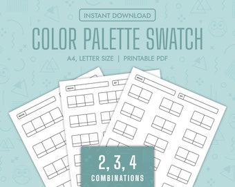 Color Palette Swatch Chart Blank Color Palette Swatch Sheet Color ...