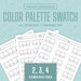 Color Palette Swatch Chart Blank Color Palette Swatch Sheet Color ...