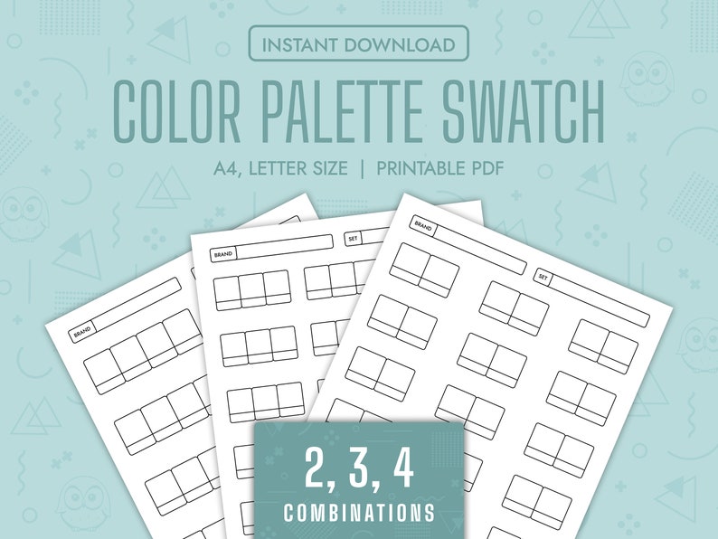 Color Palette Swatch Chart Blank Color Palette Swatch Sheet Color ...