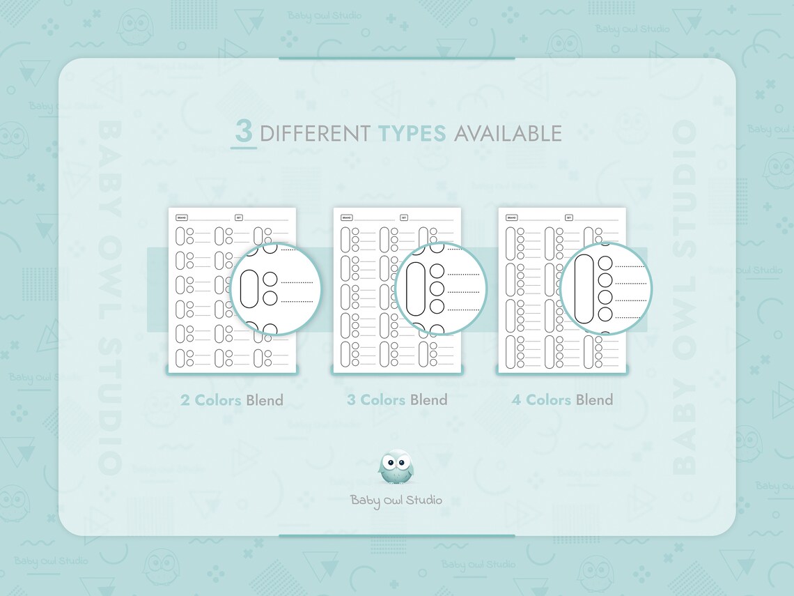 Color Blends Chart Color Combinations Chart Printable Color Blend ...