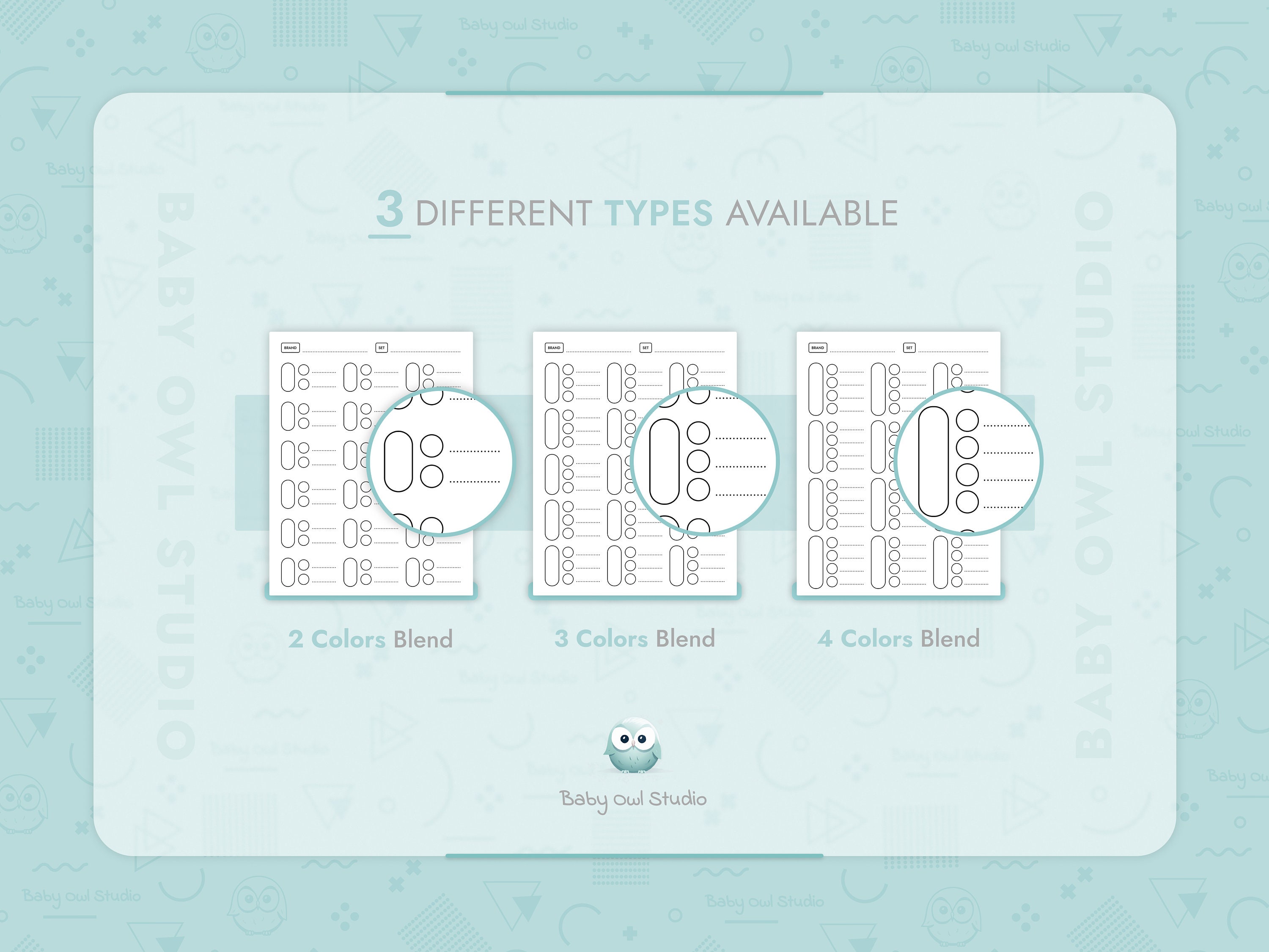 Color Blends Chart Color Combinations Chart Printable Color Blend ...
