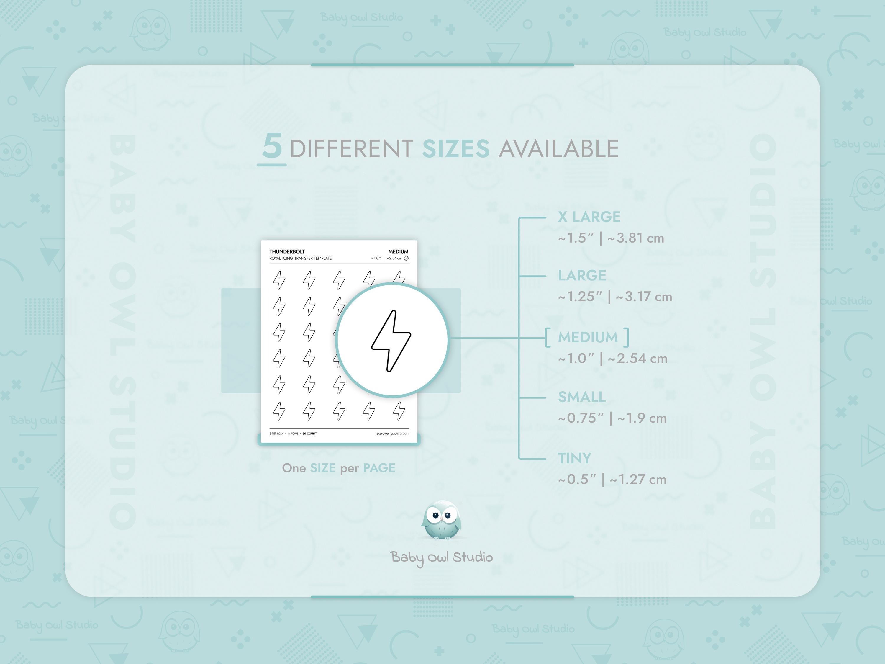 Thunderbolt Royal Icing Transfer Sheets Printable Lightning Bolt Royal ...