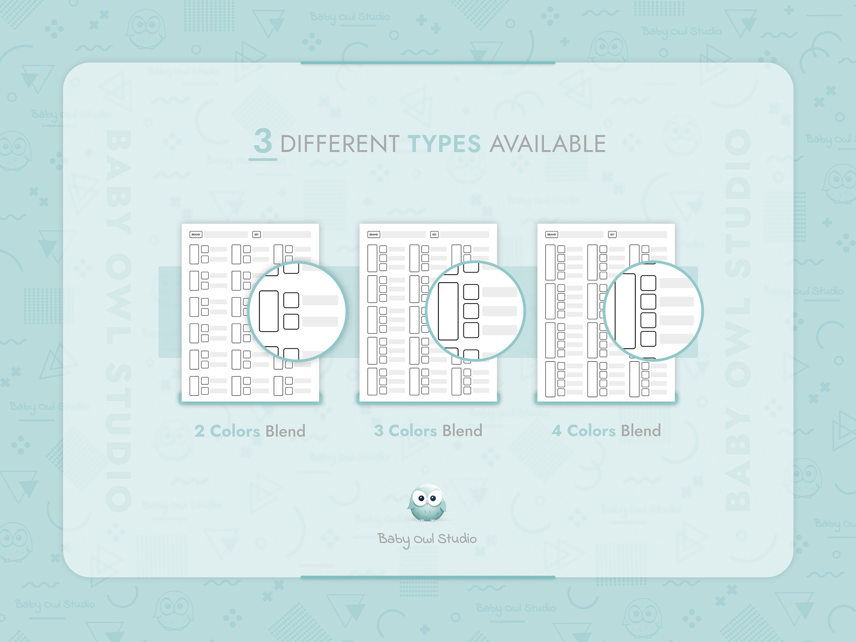 Color Blends Chart Color Combinations Chart Printable Color Blend ...
