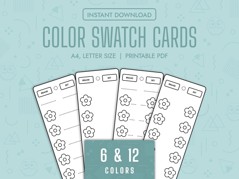 Color Swatch Cards Blank Color Cards Printable Color Swatch Template ...