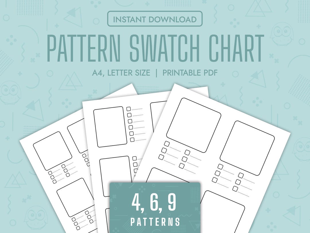 Pattern Swatch Template Blank Pattern Swatch Chart Printable Pattern ...