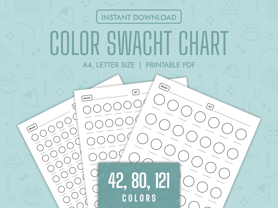 Color Swatch Chart Blank Color Chart Printable Color Swatch Template ...