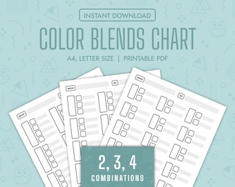 Color Blends Chart Color Combinations Chart Printable Color Blend ...