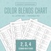 Color Blends Chart Color Combinations Chart Printable Color Blend ...