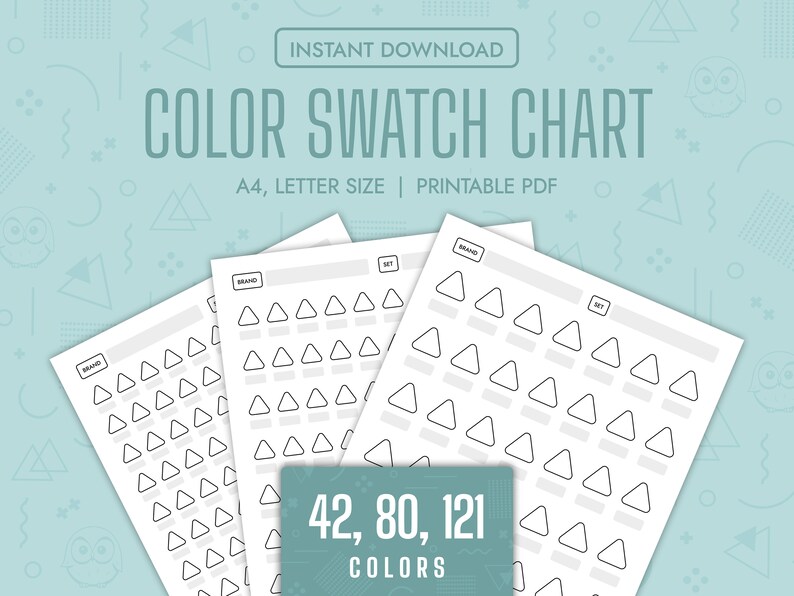 Color Swatch Chart Blank Color Chart Printable Color Swatch Template ...