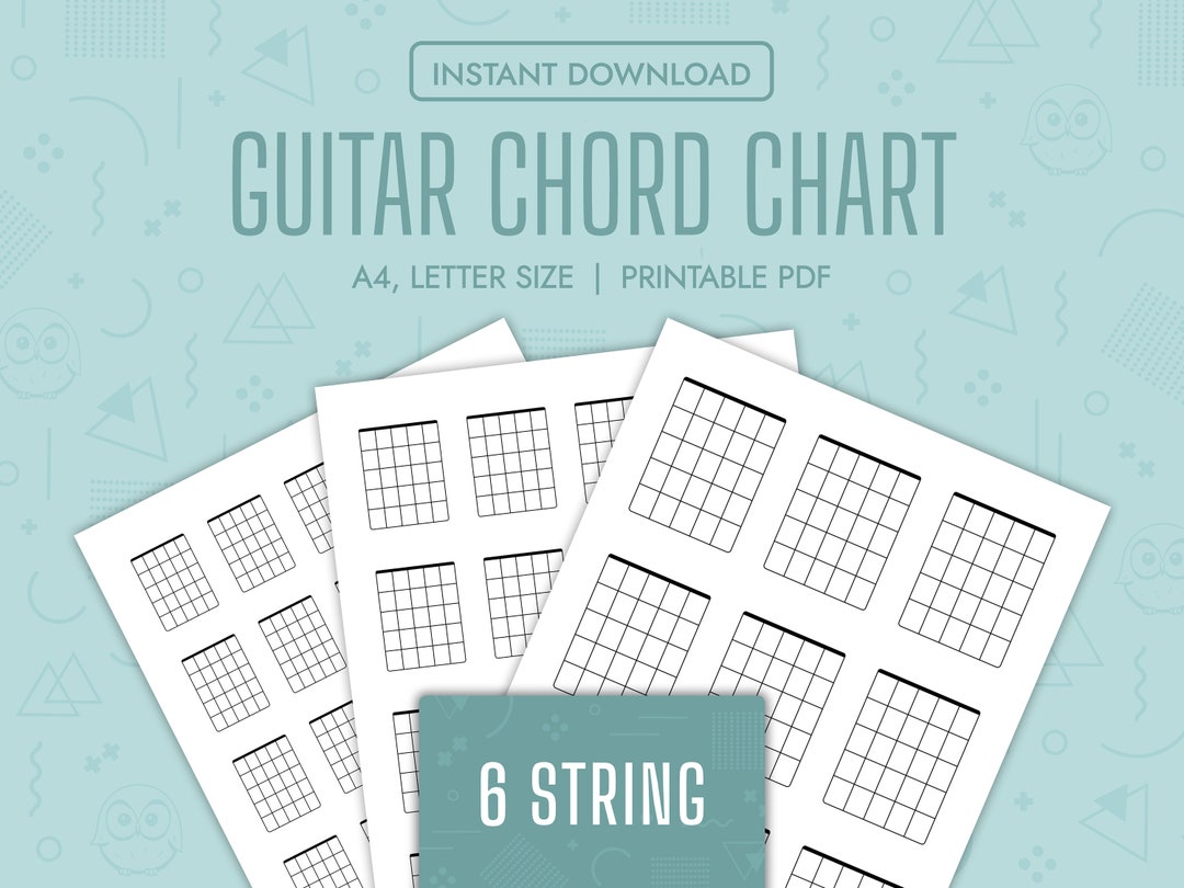 Guitar Chord Chart Blank 6 String Guitar Chord Chart Printable Guitar ...