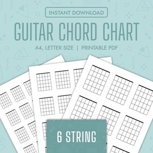 Guitar Chord Chart Blank 6 String Guitar Chord Chart Printable Guitar ...