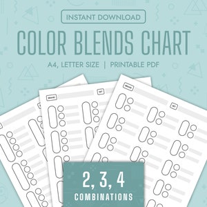 Color Blends Chart Color Combinations Chart Printable Color Blend ...