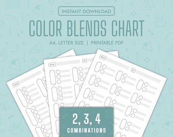 Color Blends Chart Color Combinations Chart Printable Color Blend ...